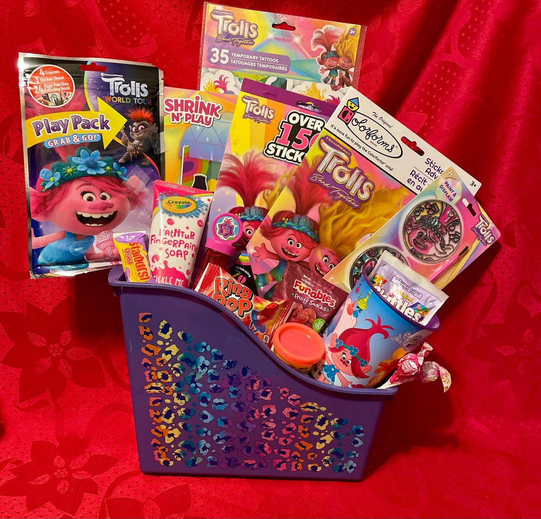 TROLLS EASTER BASKET - Shrink-n-play Set, Cup, Paint Set, Play Pack ...