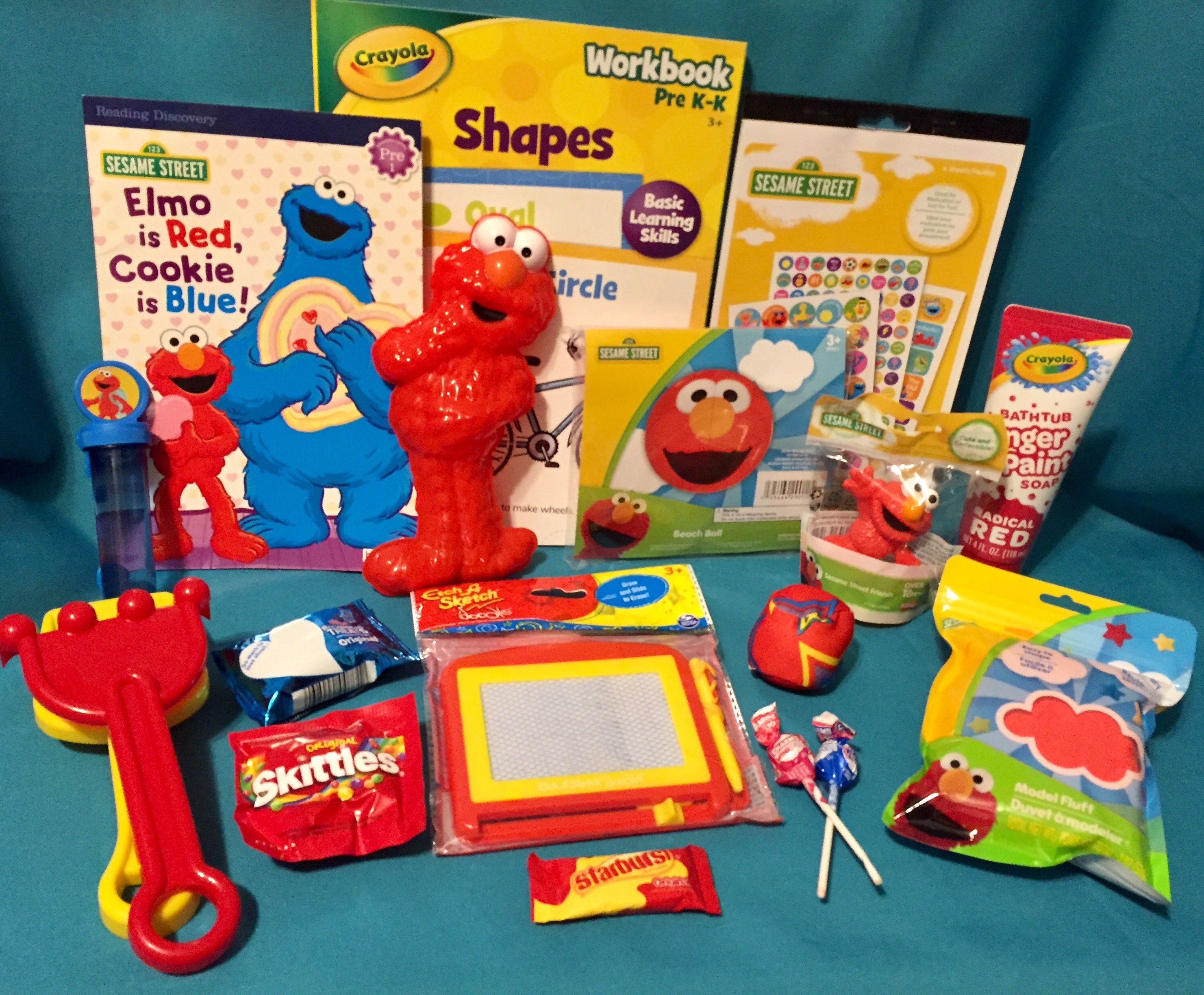 KIDS ELMO SESAME Street Gift: Books, Stickers, Clay, Bubbles, Elmo Toy ...
