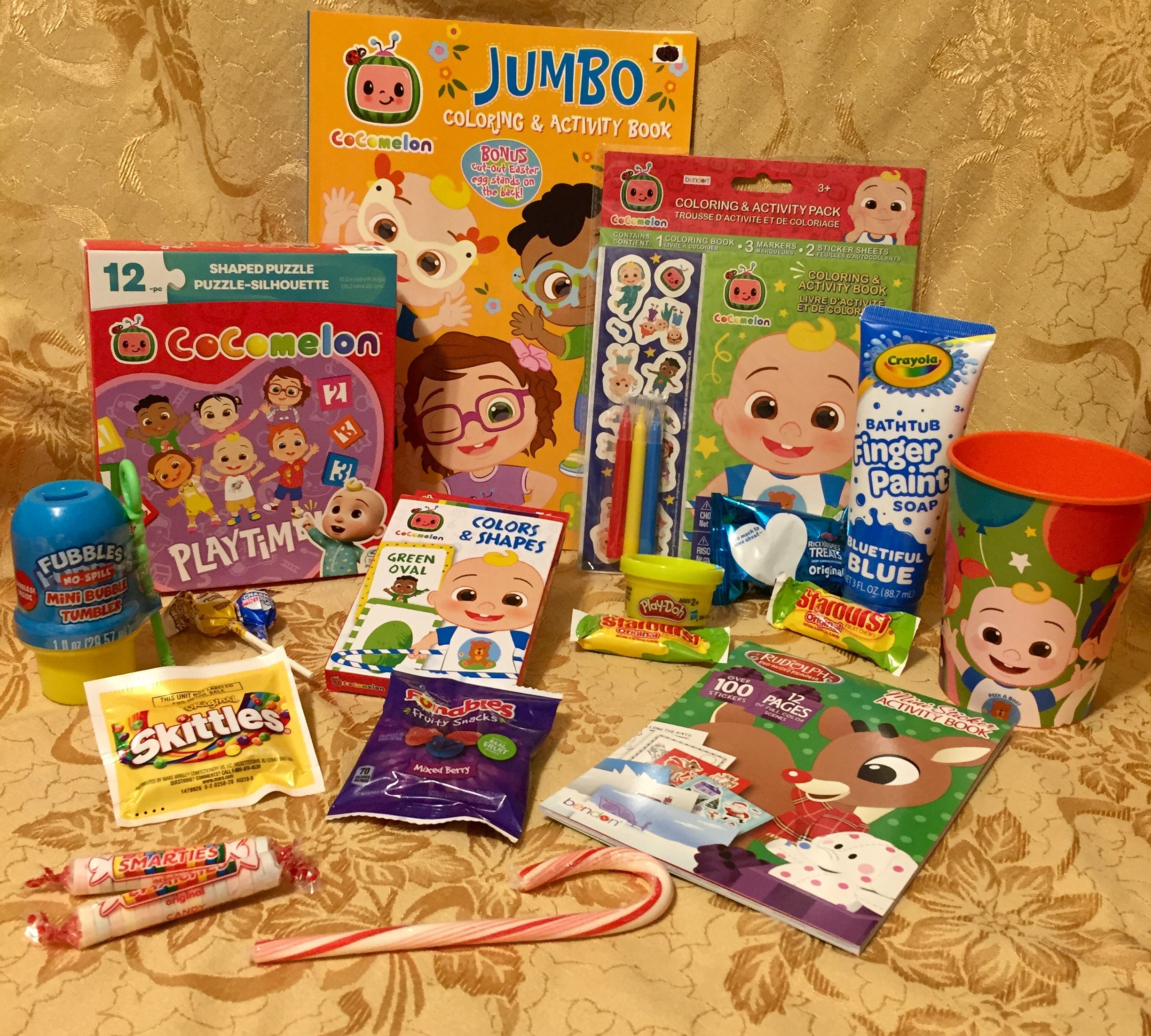 COCOMELON Gift Basket Activity Set, Stickers, Jumbo Book, Cup, Cards ...