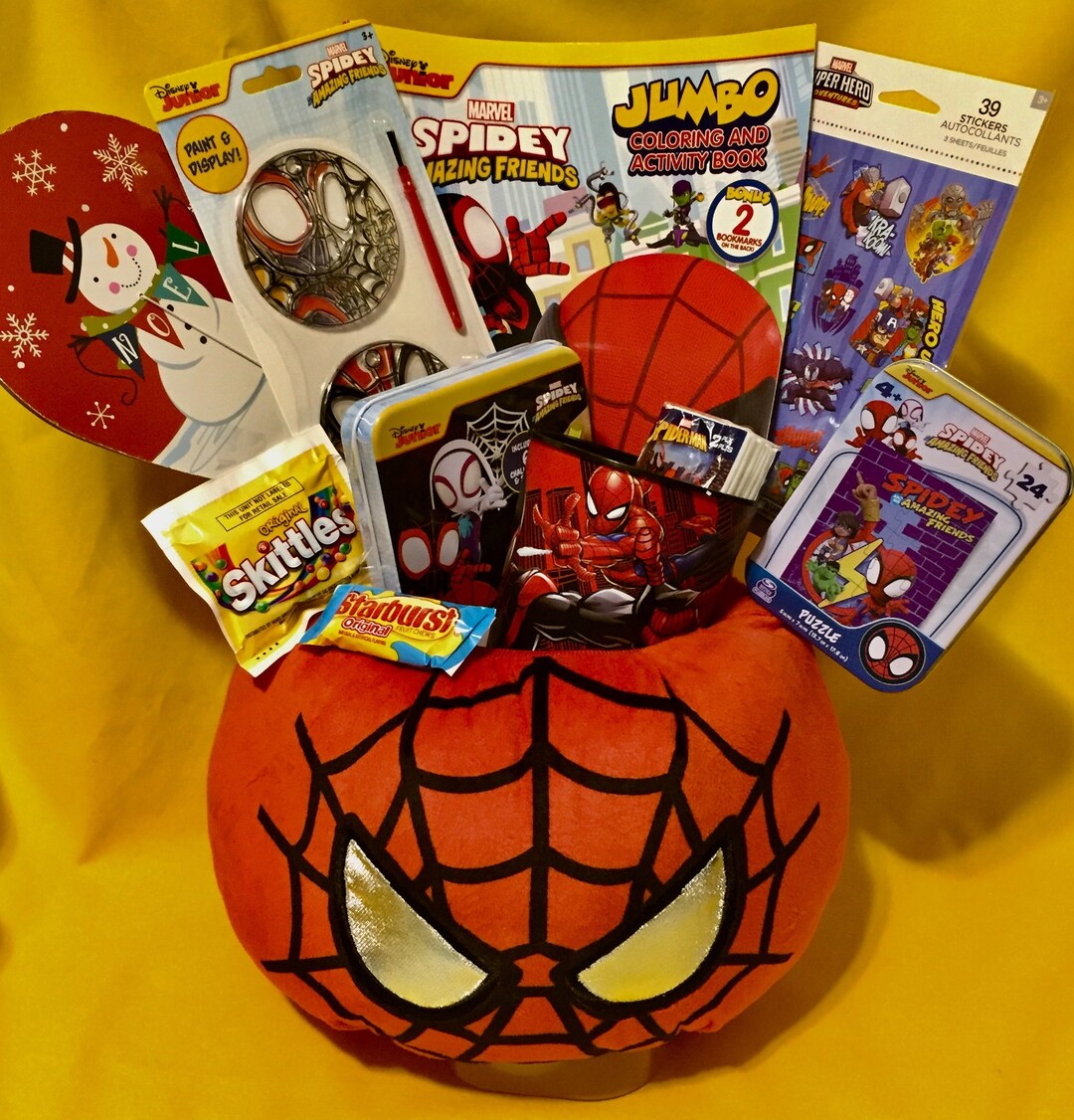SPIDERMAN EASTER Basket-jumbo Easter Egg, Cup, Book, Puzzle, Chalk ...