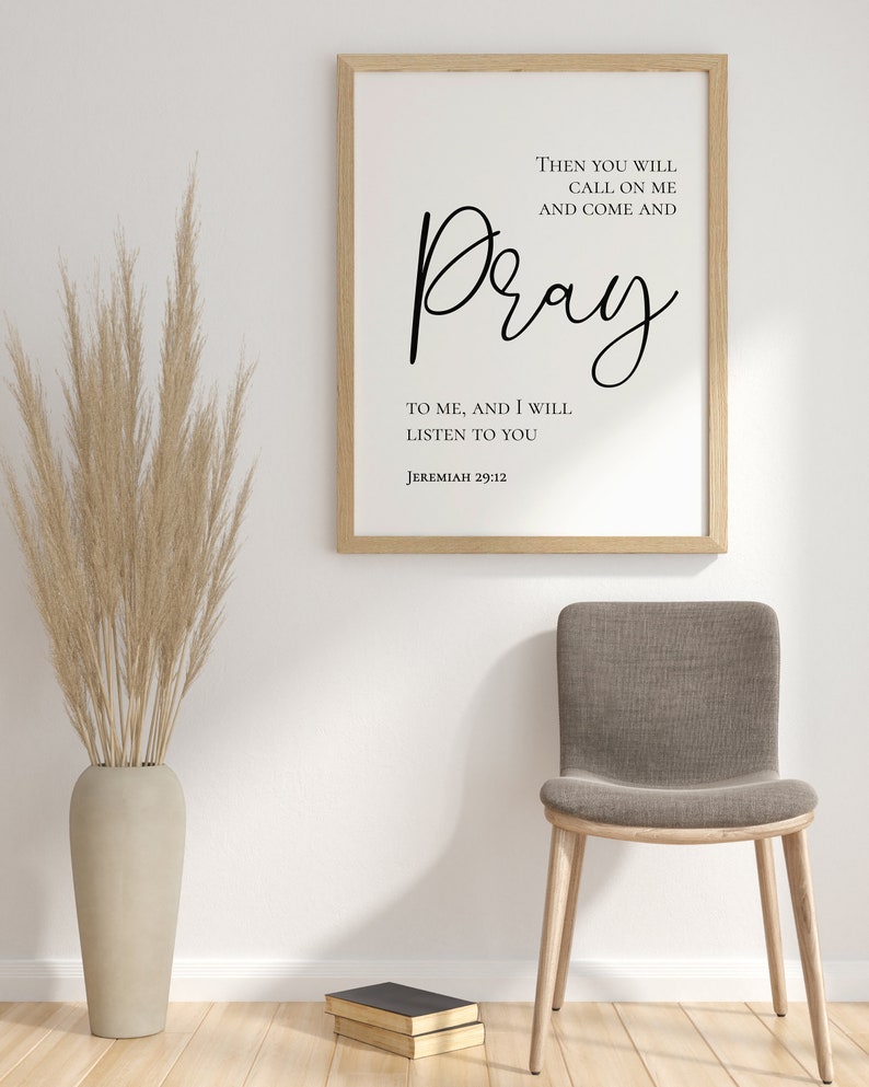 Jeremiah 29 Pray Modern Scripture Decor Bible Verse - Etsy