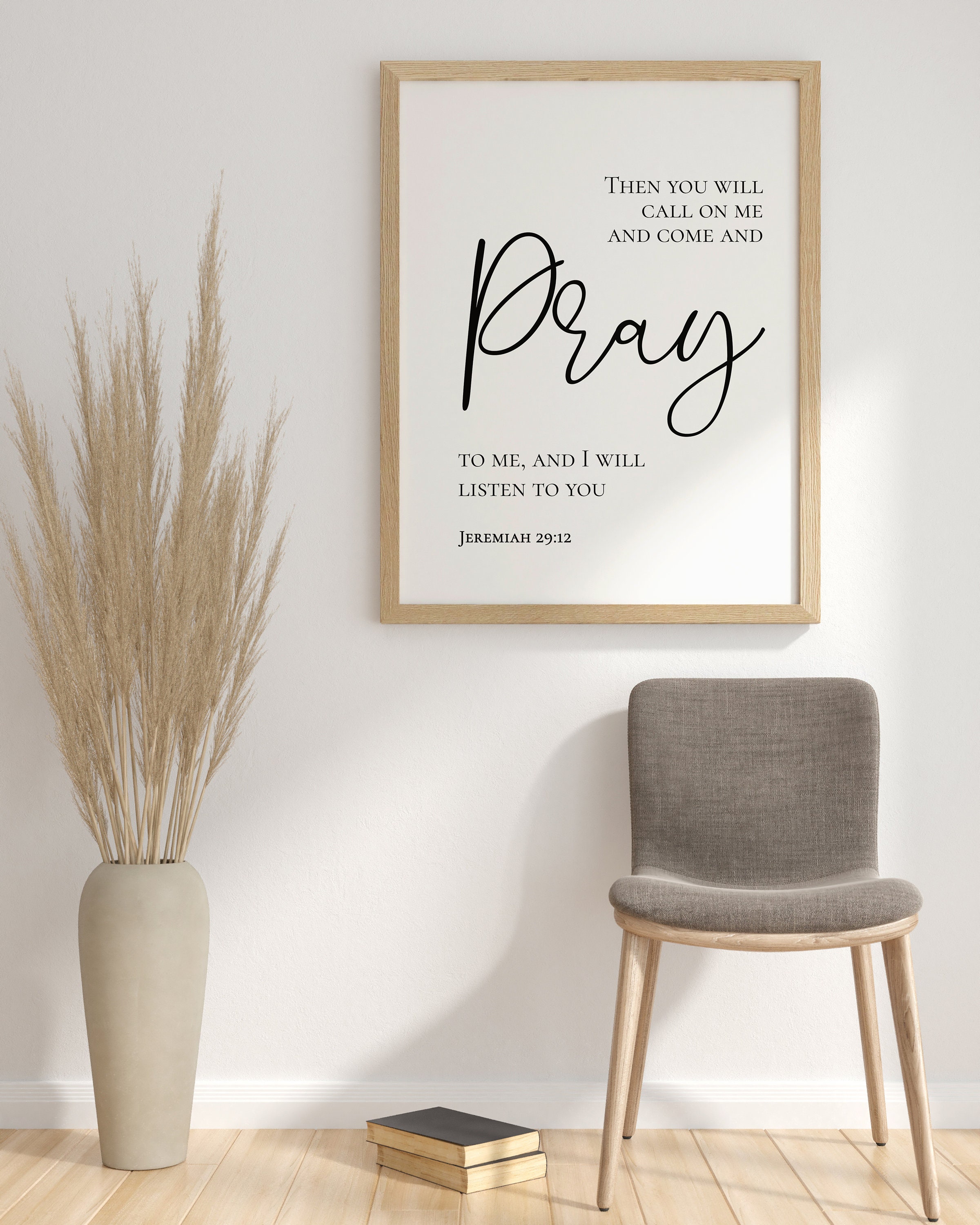 Jeremiah 29 Pray Modern Scripture Decor Bible Verse - Etsy