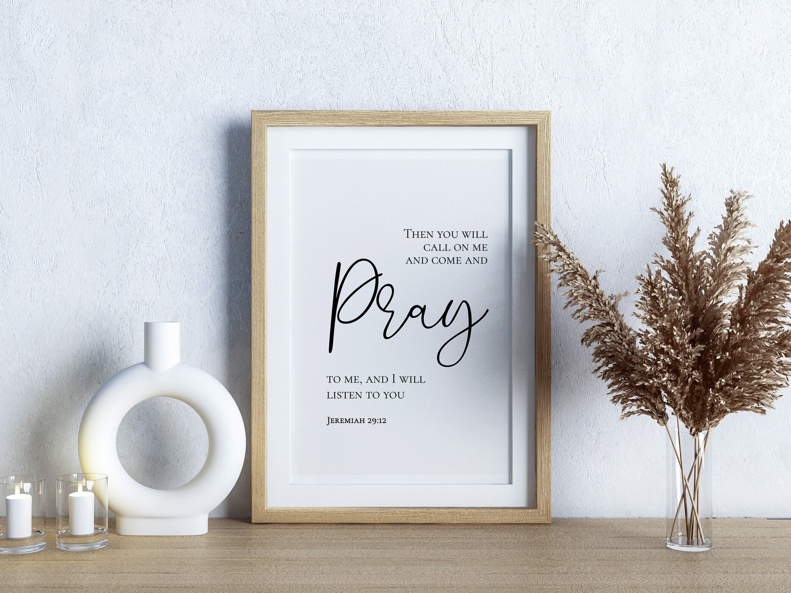 Jeremiah 29 Pray Modern Scripture Decor Bible Verse - Etsy