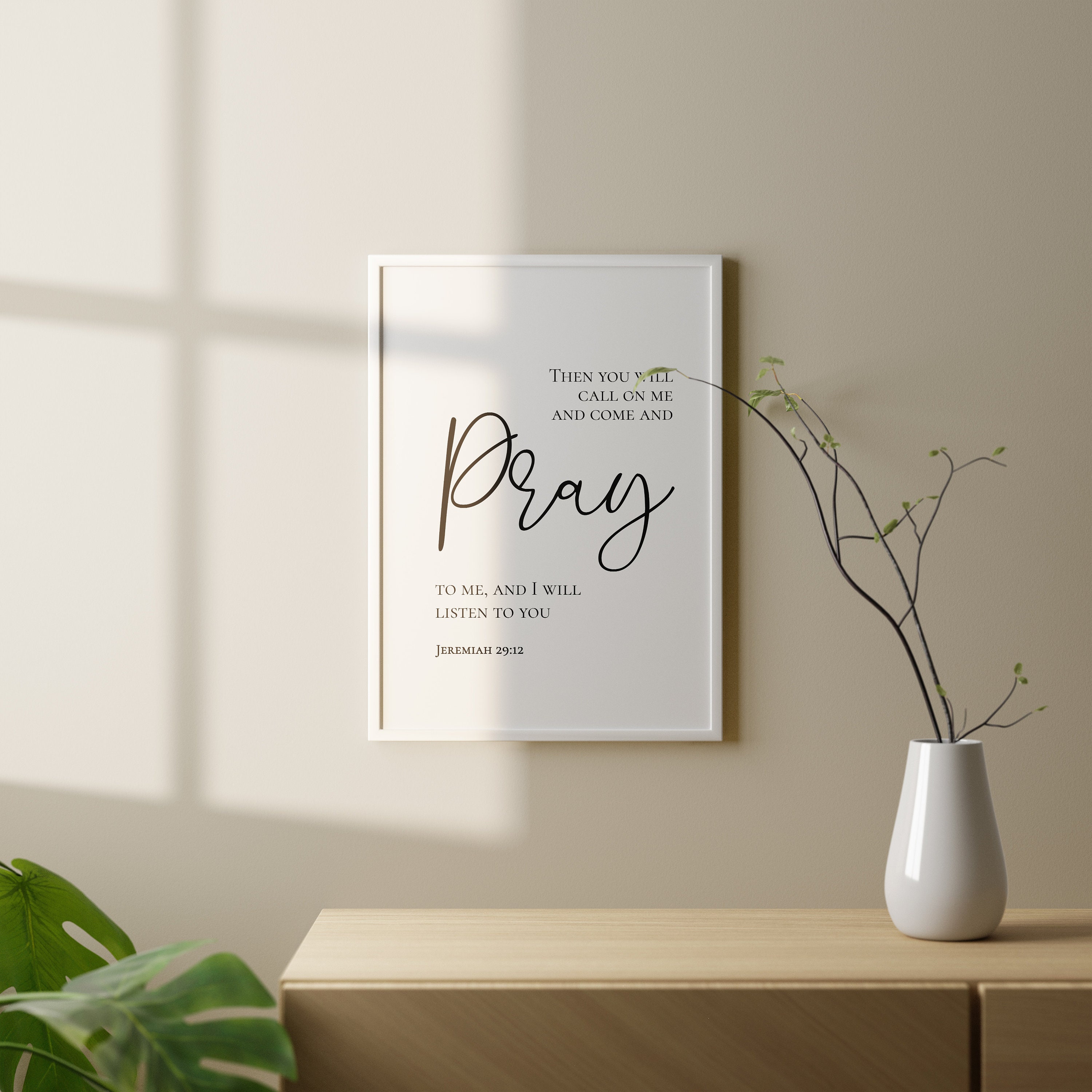 Jeremiah 29 Pray Modern Scripture Decor Bible Verse - Etsy