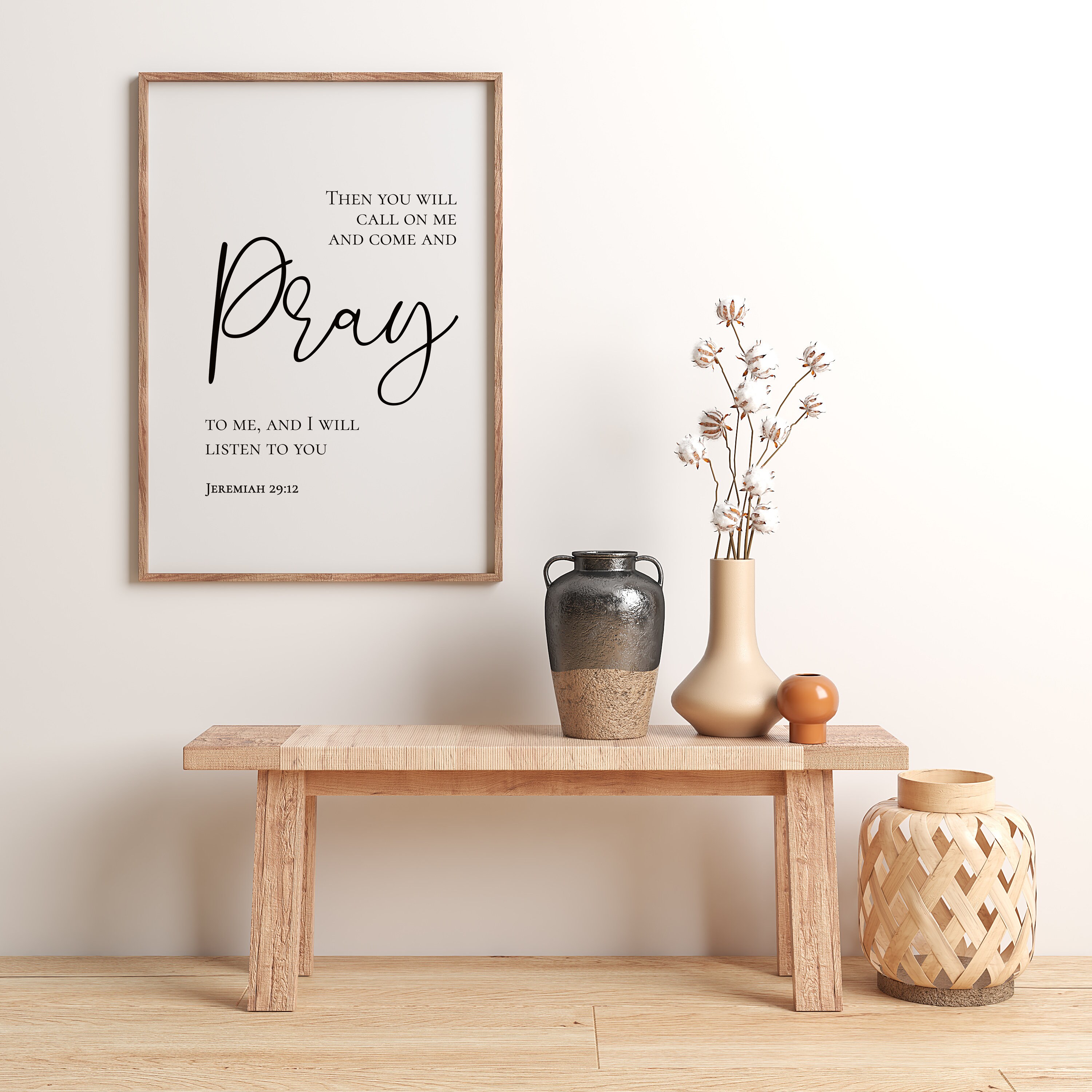 Jeremiah 29 Pray Modern Scripture Decor Bible Verse - Etsy