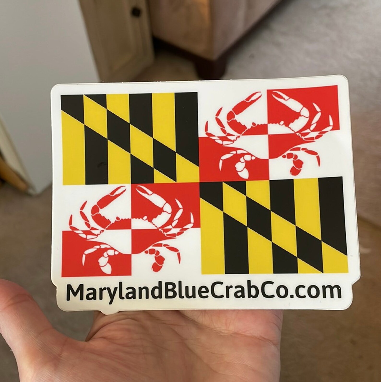 Maryland Flag Sticker, Maryland Crab Sticker, Blue Crab Sticker ...