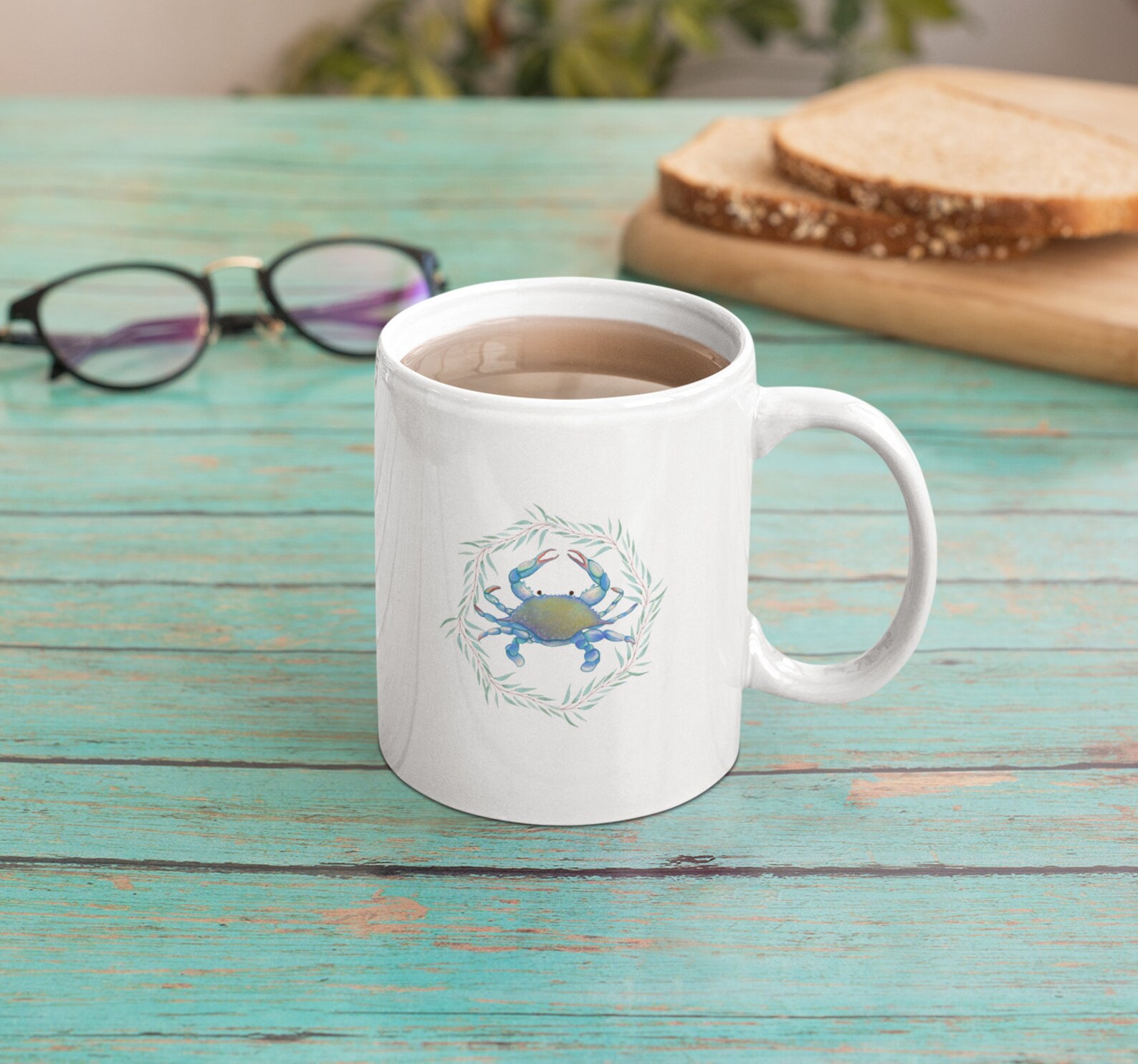 Crab Mug, Chesapeake Bay Gift, Maryland Blue Crab Coffee Mug, Crab Gift ...