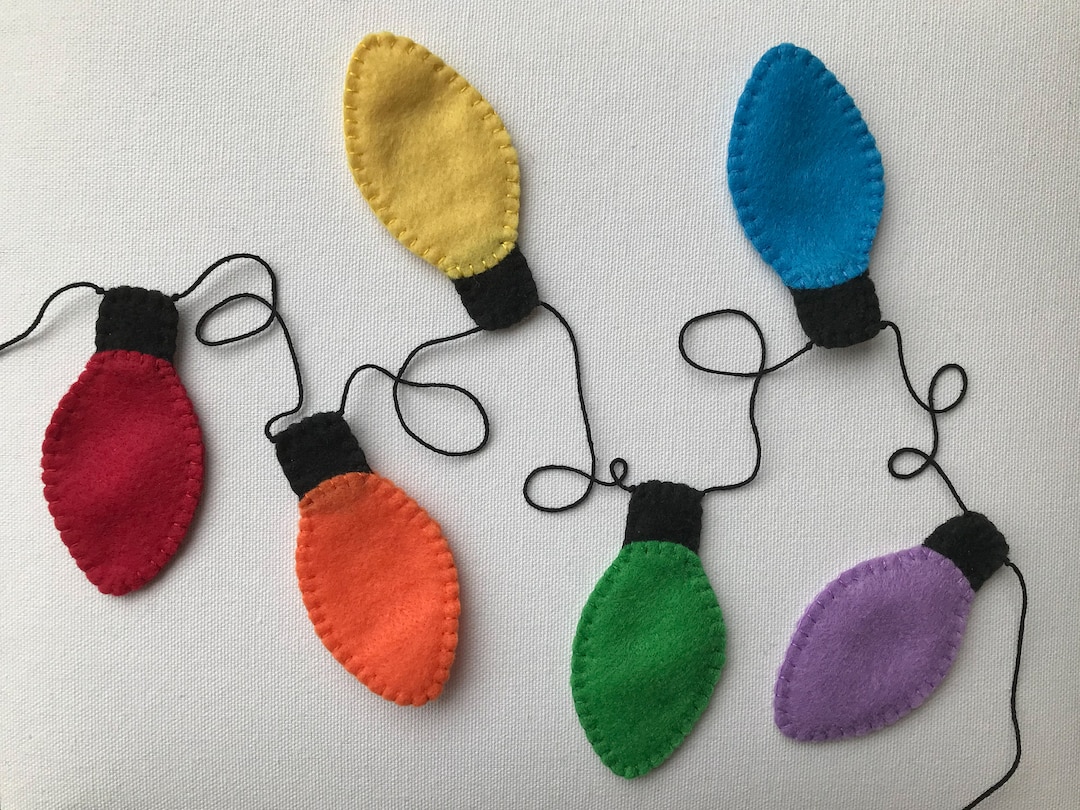 Christmas Bulb Garland | Christmas Banner | Christmas Lights Garland - Etsy