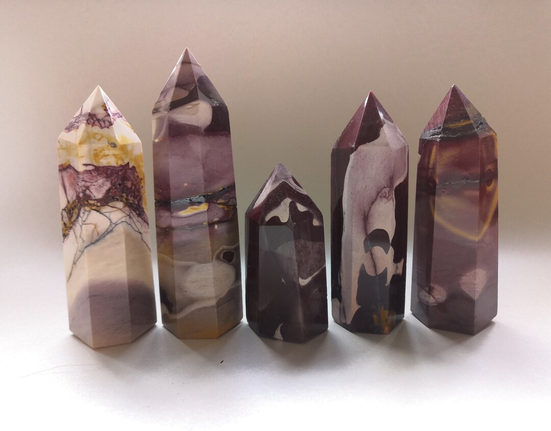 Mookaite / Mook Jasper Points / Crystal Towers Sensational - Etsy