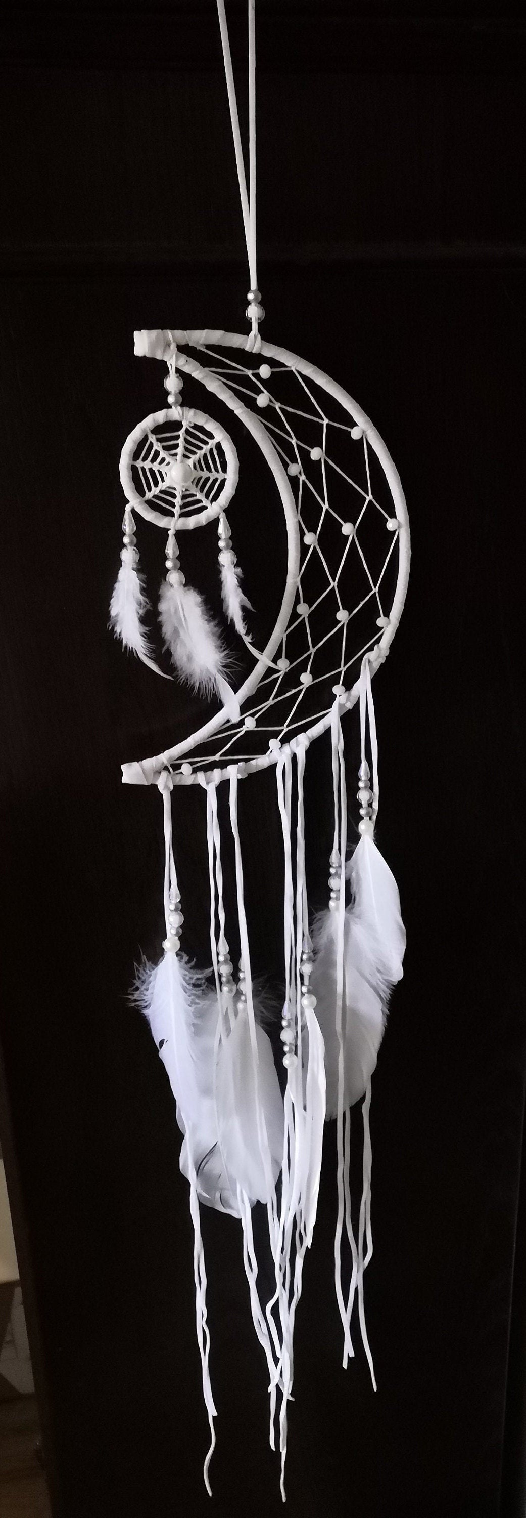 Moon Dream Catcher Unusual and Lovely Cresecent/Half Moon | Etsy