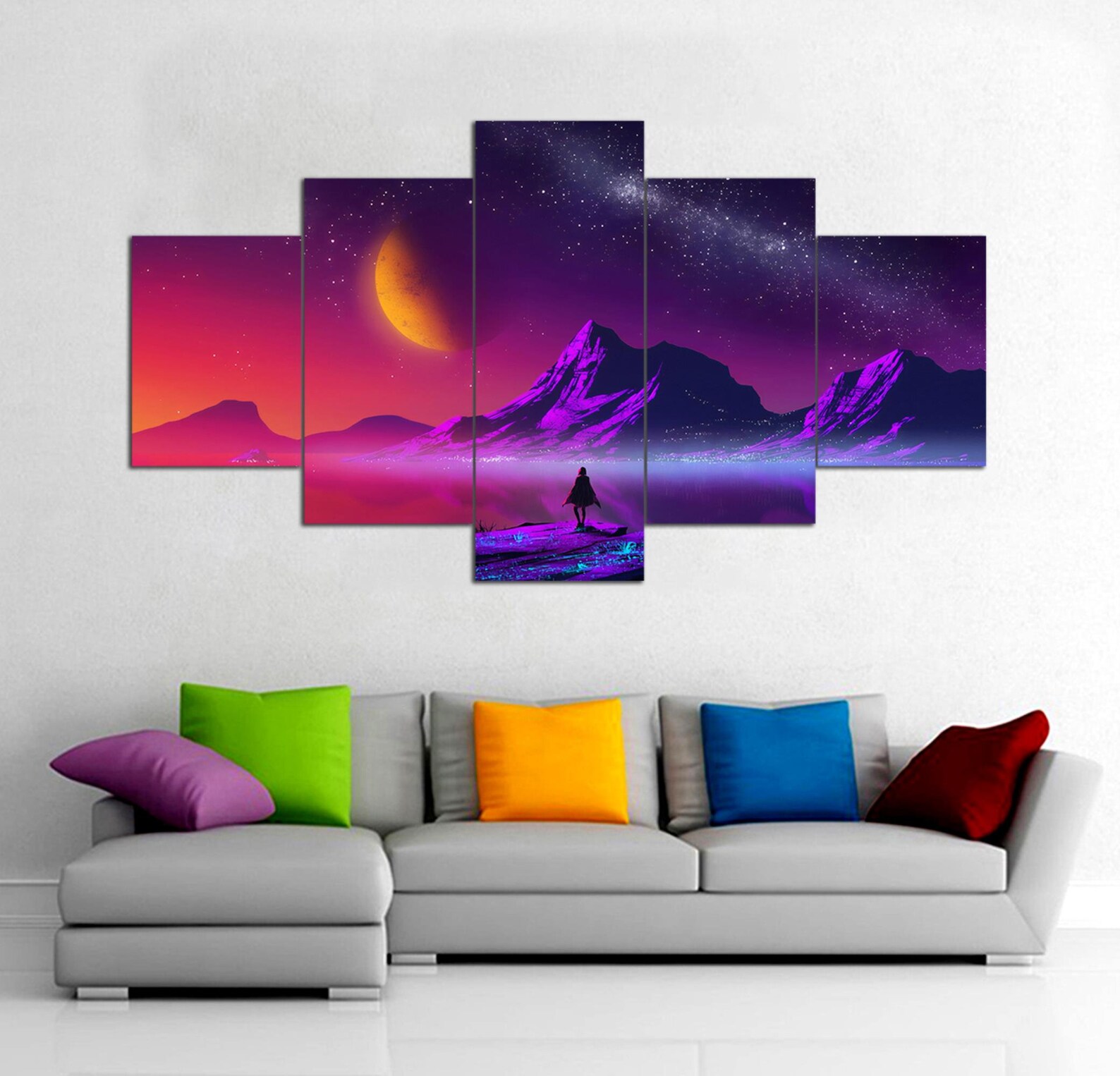 Digital Canvas 5 Panel Framed Digital Art Artwork Canvas 5 | Etsy