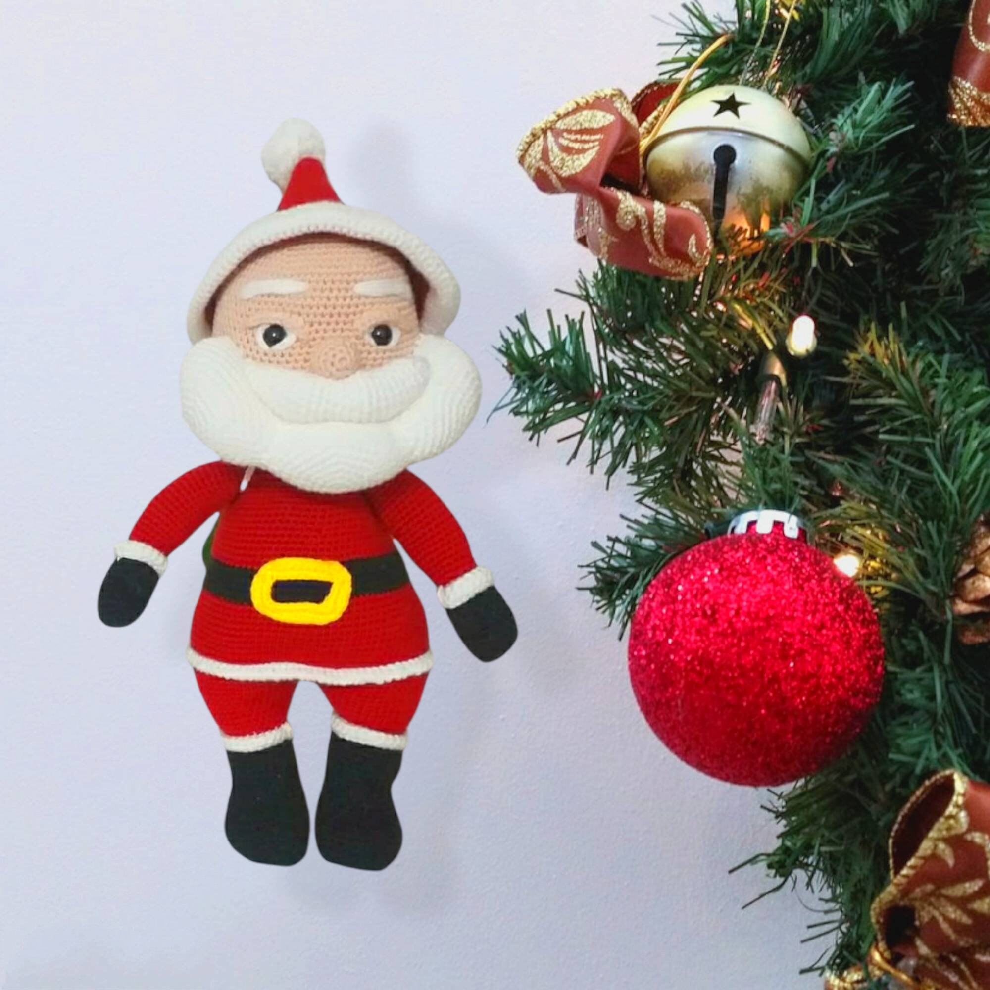 Hand Crochet Handmade Santa Photo Frame Toy Christmas Gift 8 tall Toys ...