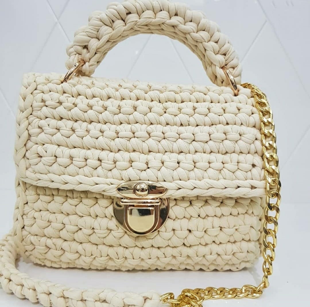 Crochet Ecru Bag/crochet Handbag/crochet Ecru Shoulder Bag/crochet Ecru ...