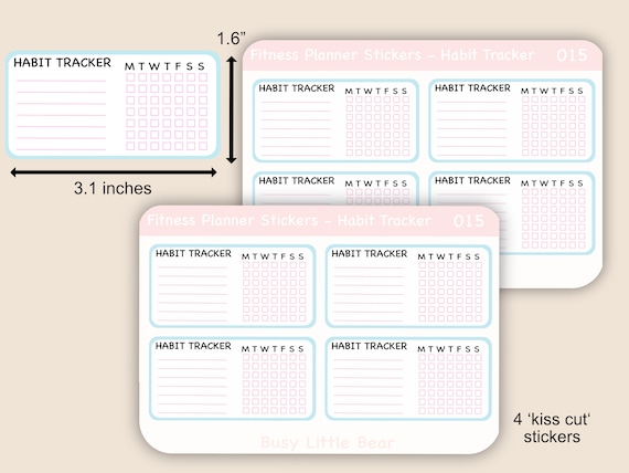 Functional Stickers Workout Stickers Workout Tracker Habit Tracker ...