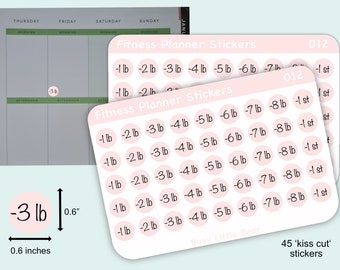 50 Lb. Weight Loss Dashboard Sticker, Weight Loss Rewards Stickers ...