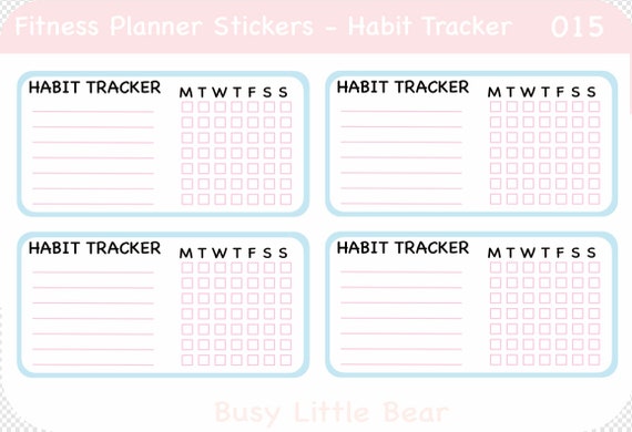 Functional Stickers Workout Stickers Workout Tracker Habit Tracker ...