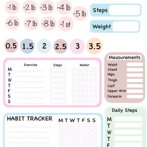 HEALTH AND FITNESS Digital Stickers for Goodnotes Planner, Goodnotes ...