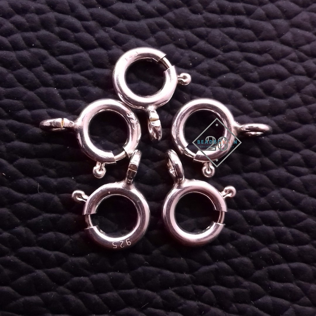 Spring Ring Clasp by Beadschain20 • 925 Sterling Silver Clasp • Dainty ...