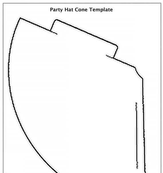 Party Hat Template Colour in / Design Yourself Kids Party DIY | Etsy