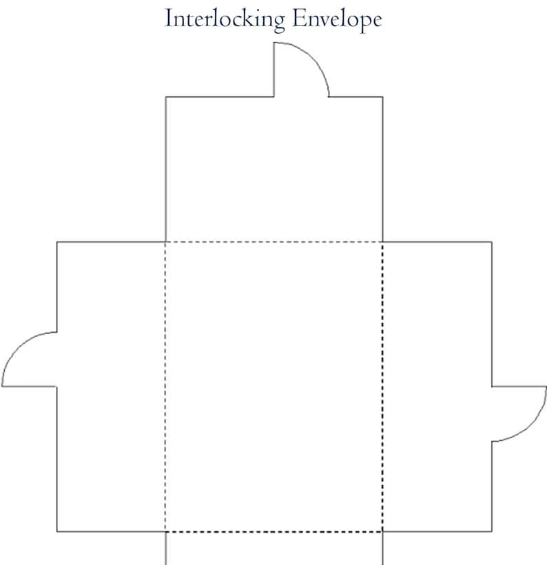 Small Envelope Unique Interlocking HD A4 Template Paper Design Yourself ...