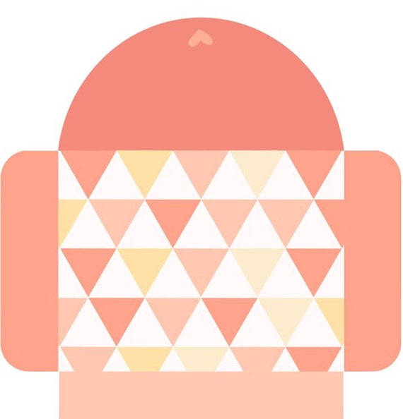 Colourful Envelope Template Orange Triangle Pattern Envelope - Etsy