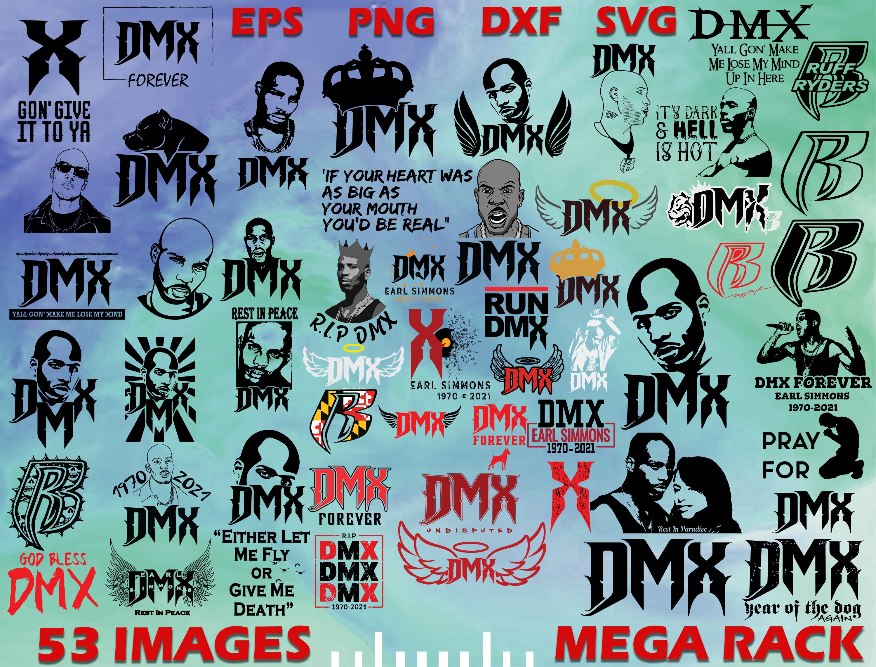 Bundle 53 DMX Ruff Ryders SVG Bundle Silhouette Cut Files | Etsy
