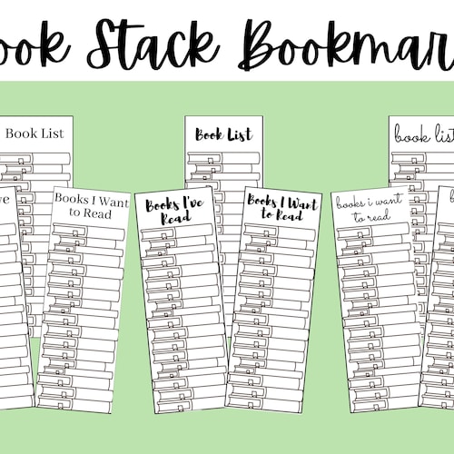 Book Tracker Bookmark Printable Reading Tracker Digital - Etsy