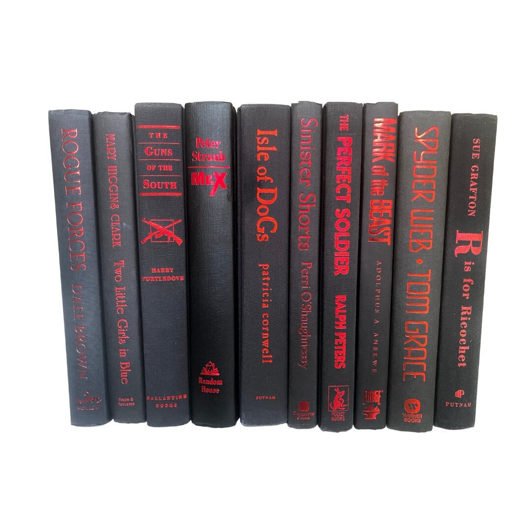 Black Decorative Books Set | Bookshelf Decor | Book Bundle | Coffee ...