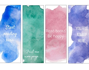Printable Bookmarks With Quotes Watercolor Bookmark Art - Etsy
