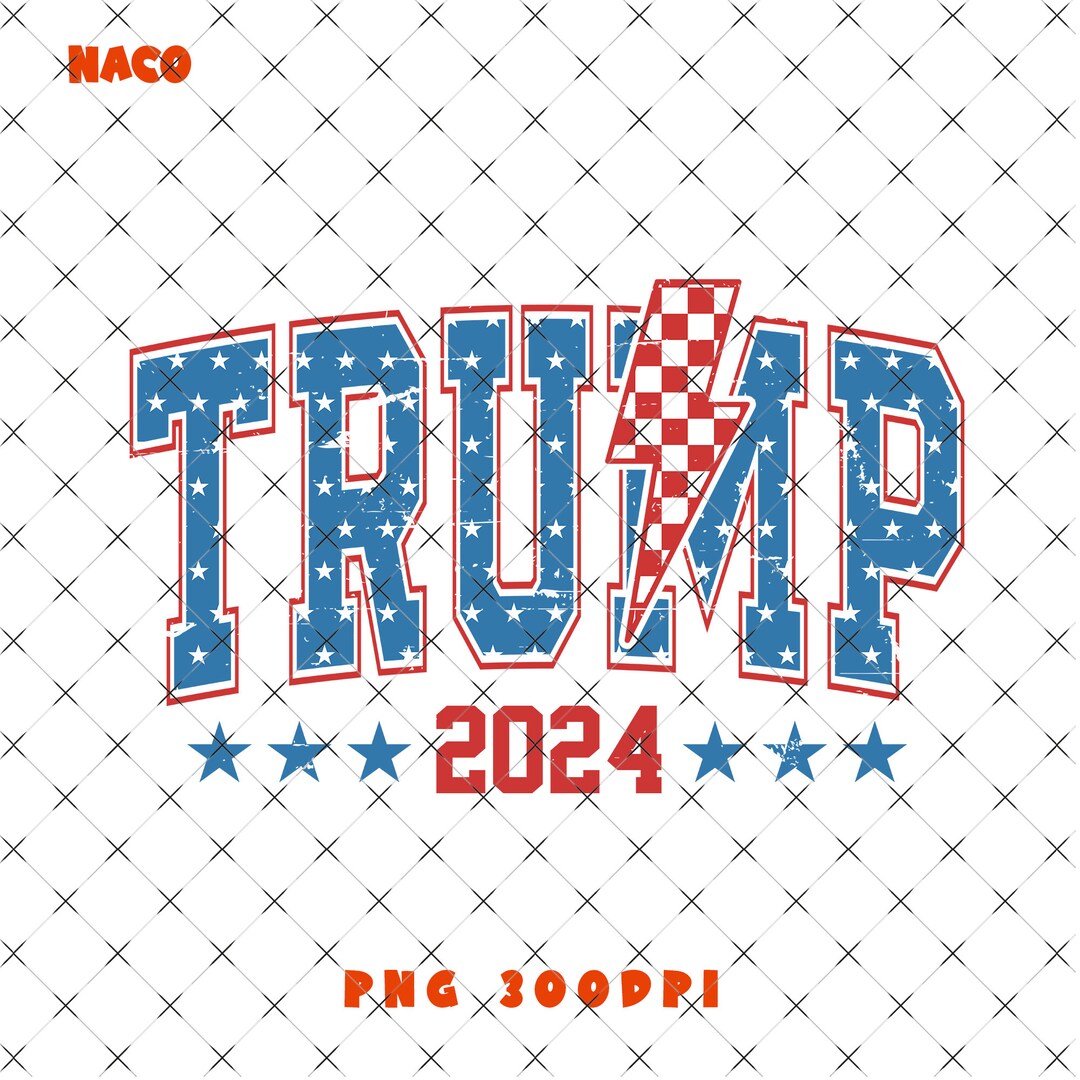 Thunder Trump 2024 MAGA 4th of July Png, Trump 2024 Png, Patriotic ...