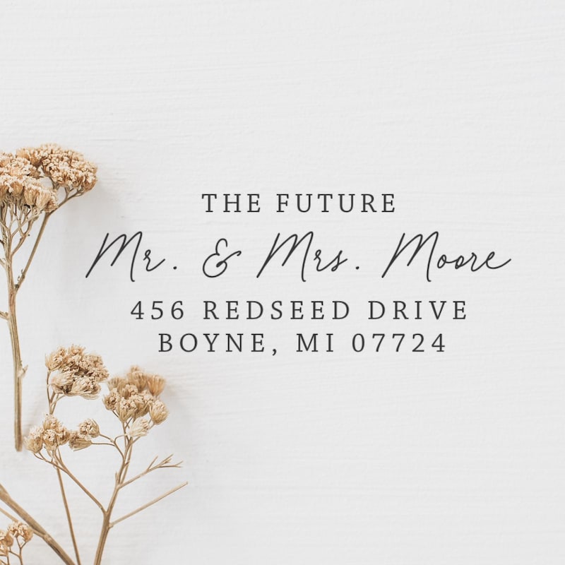 Mailing Address Stamp Wood - Etsy