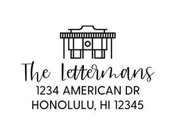 Hawaii Address Stamp - Etsy