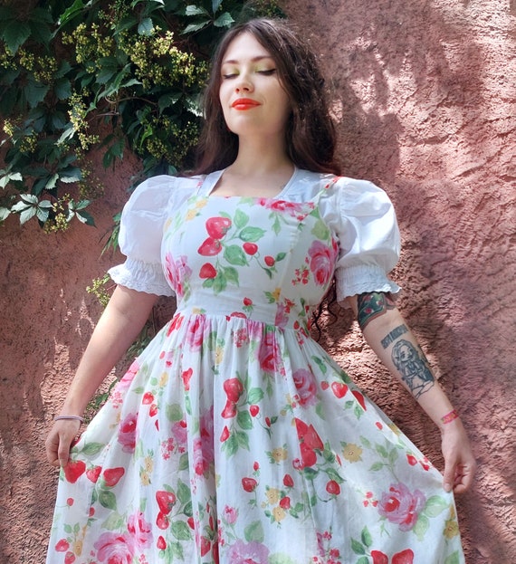 LAURA ASHLEY 80s cute rare cottagecore cotton maxi fl… - Gem