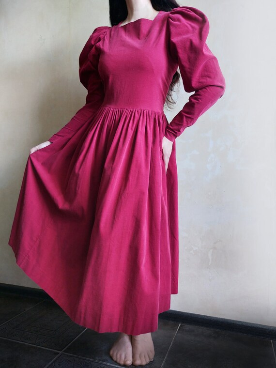 LAURA ASHLEY vintage 80s gorgeous formal micro cordur… - Gem