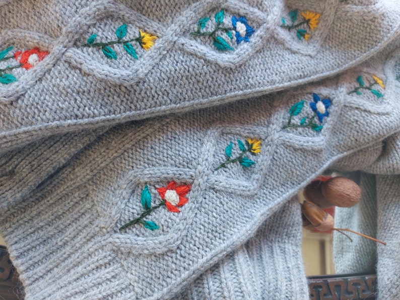 Vintage Cute Gray Knitted Soft Sheep Wool Alpaca Long - Etsy