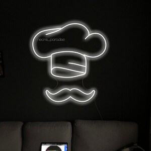 Chef's Hat Neon Sign Chef Sign Neon Sign for Cafe - Etsy