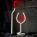 Wine Bottle and Glass Neon Sign Led Wall Neon Decor Custom - Etsy