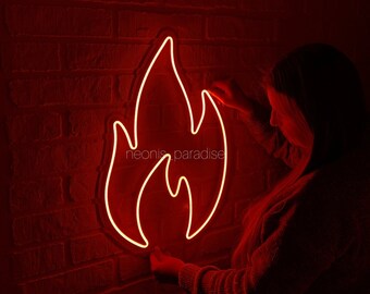 Flame Neon Sign - Etsy