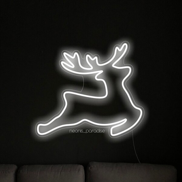 Led Lighted Reindeer Christmas Porch Sign - Etsy