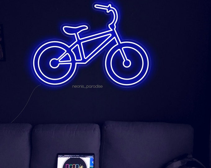Bike Neon Sign, Bicycle Wall Sign, Bike Shop Sign, Cycling Neon ...