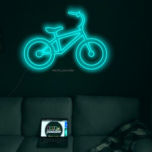 Bike Neon Sign, Bicycle Wall Sign, Bike Shop Sign, Cycling Neon ...