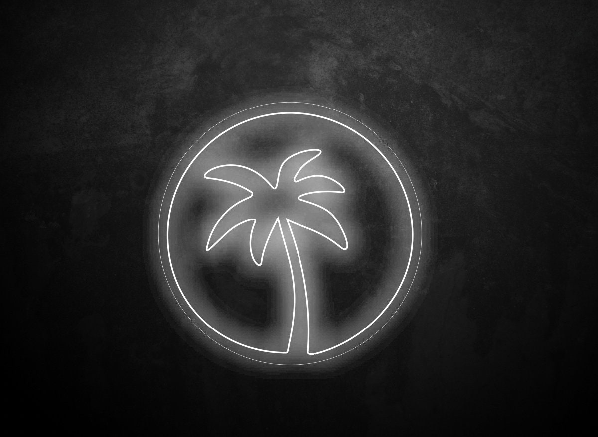Palm Neon Sign Tree Neon Sign Beach Neon Sign Coconut Palm - Etsy