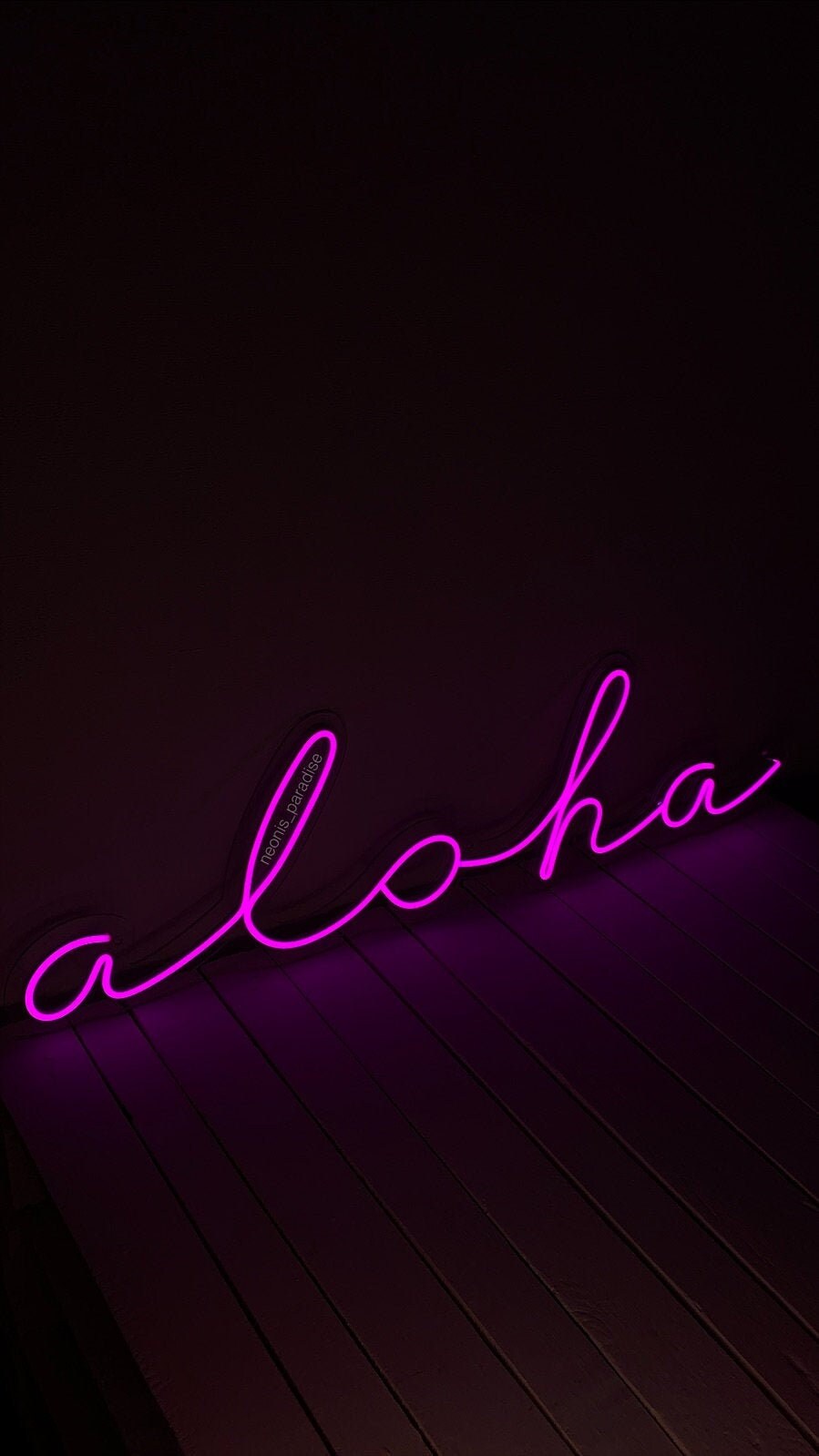 Aloha Neon Sign Aloha Sign Aloha Wall Decor Sign Hawaii | Etsy
