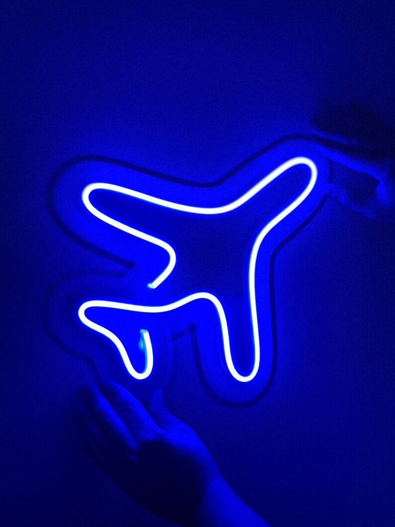 Plane Neon Sign Airplane Led Neon Neon Wall Decor Neon | Etsy