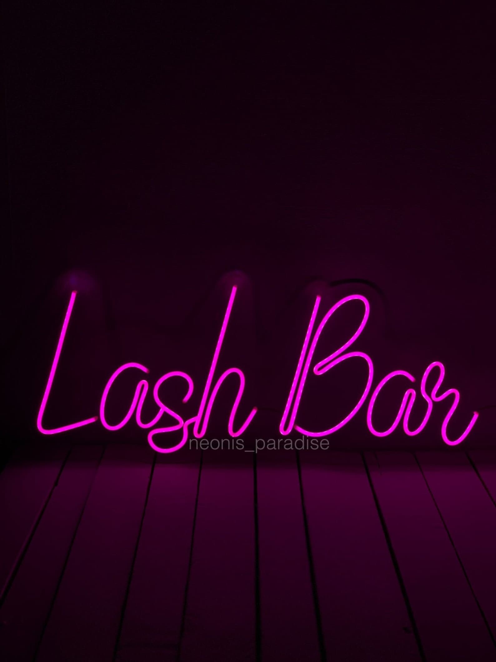 Lash Bar Neon Sign Lashes Neon Sign Beauty Industry Neon - Etsy