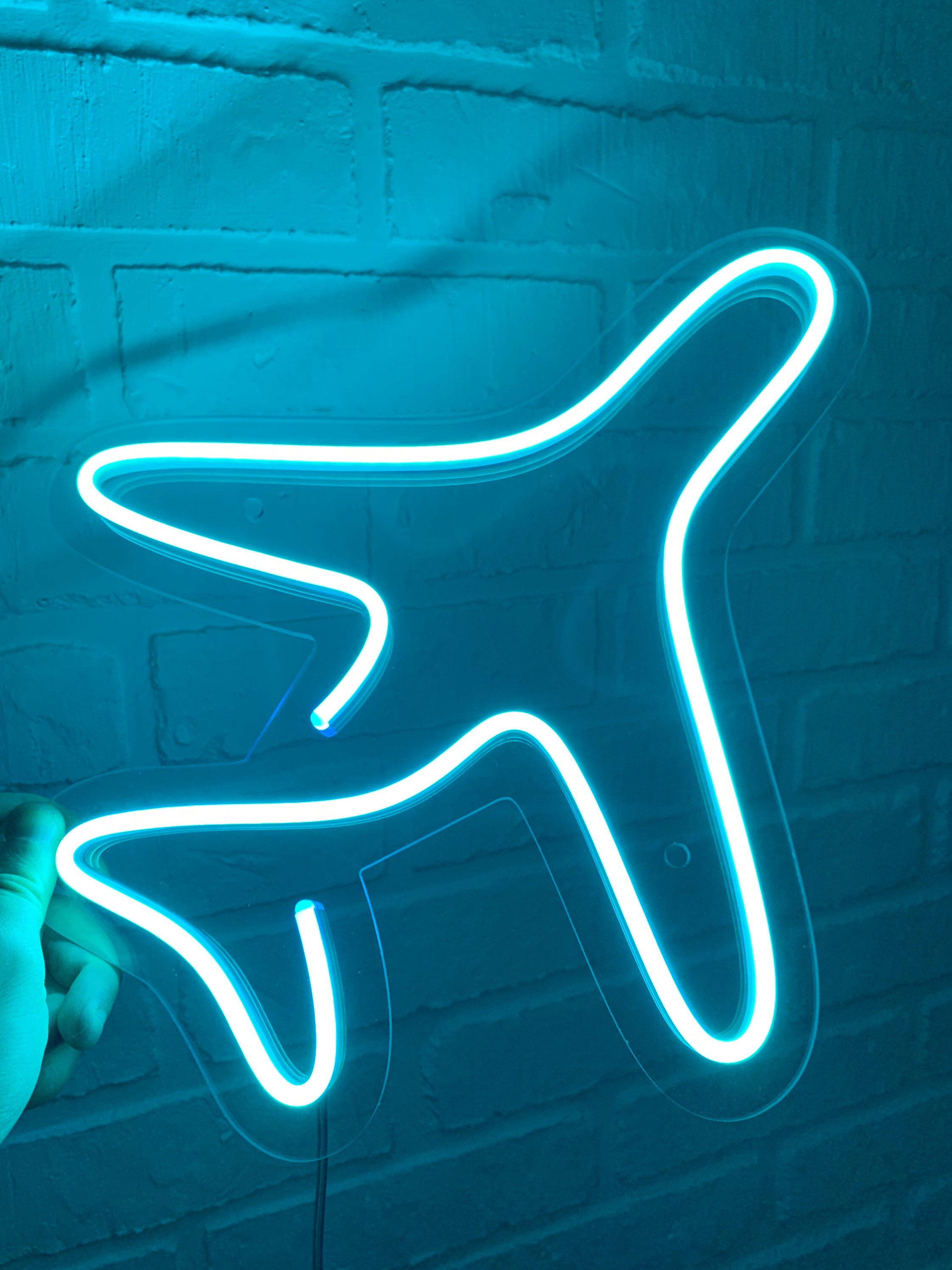 Plane neon sign Airplane led neon Neon wall decor Neon | Etsy