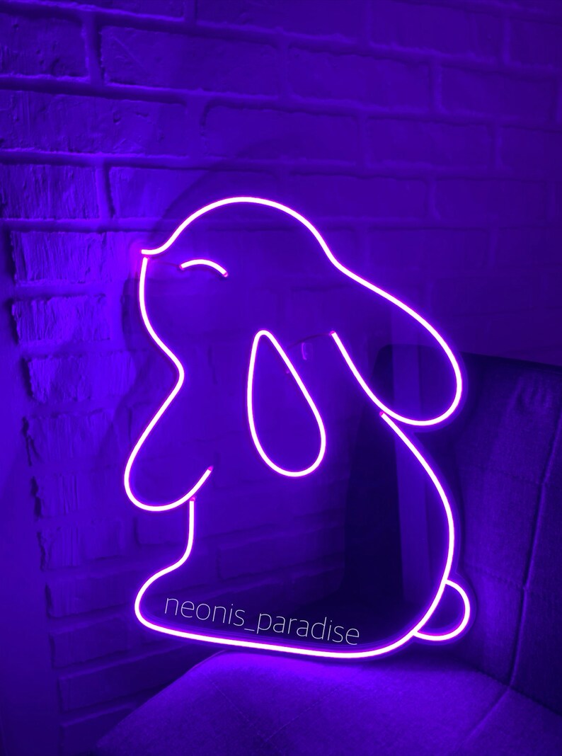 Bunny Neon Sign Rabbit Neon Sign Custom Neon Signage Neon - Etsy