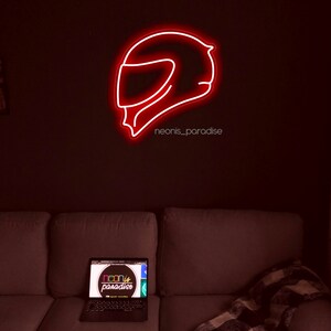 Helmet Neon Sign, Motorcycle Neon Sign, Bike Helmet Sign, Motocross ...