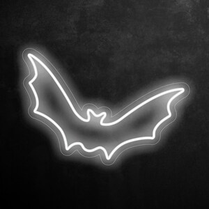 Bat Neon Sign, Scary Bat Neon Sign, Spooky Halloween Neon Sign ...