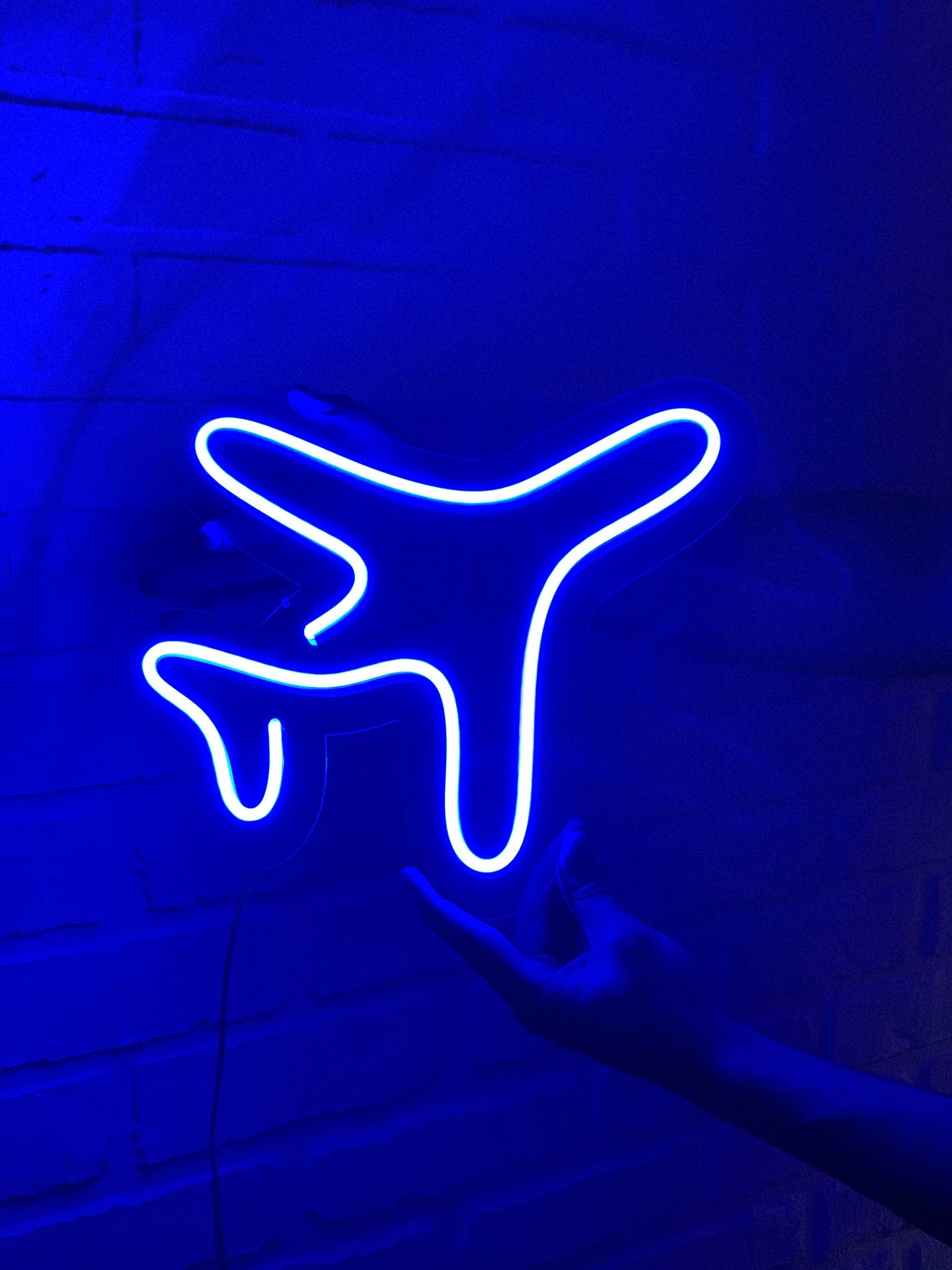 Plane neon sign Airplane led neon Neon wall decor Neon | Etsy